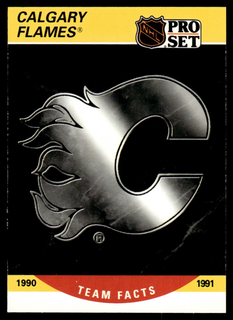 1990-91 Pro Set Calgary Flames Logo #568 on Kronozio