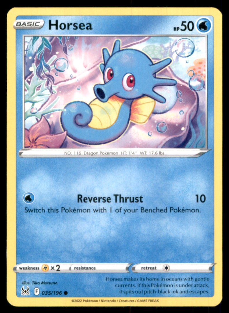 Pokemon Horsea Card