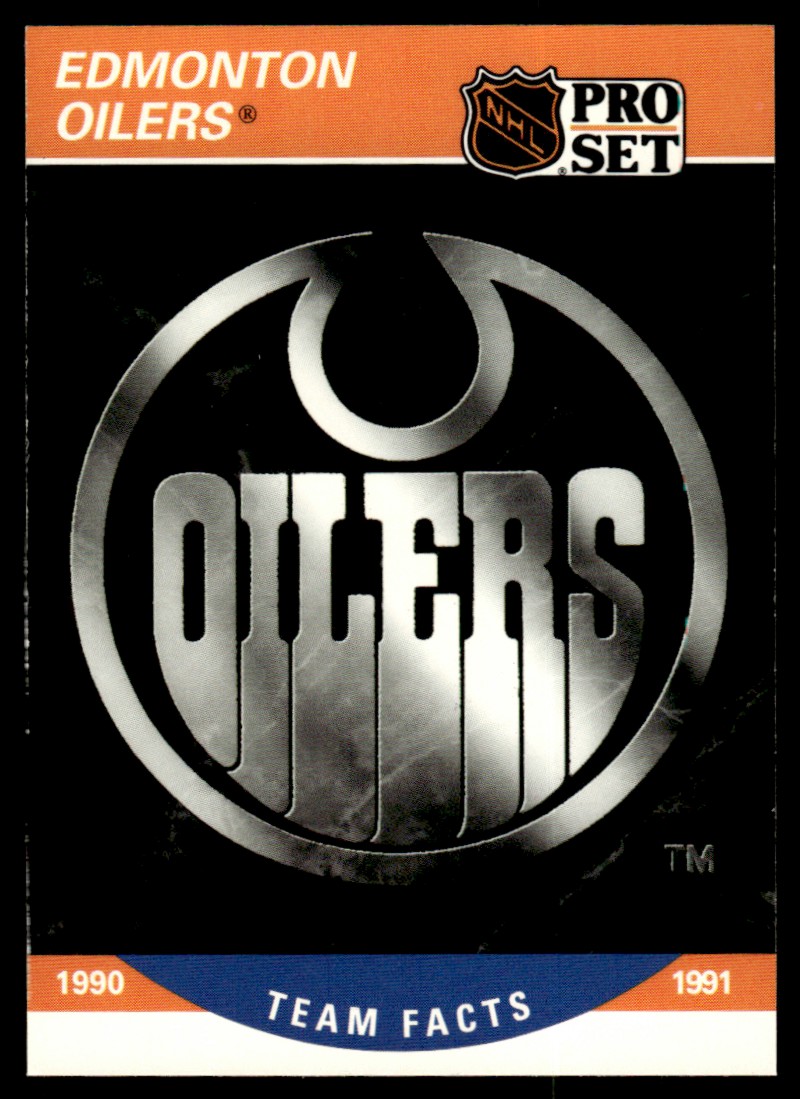 1990-91 Pro Set Edmonton Oilers Team Facts #571 on Kronozio