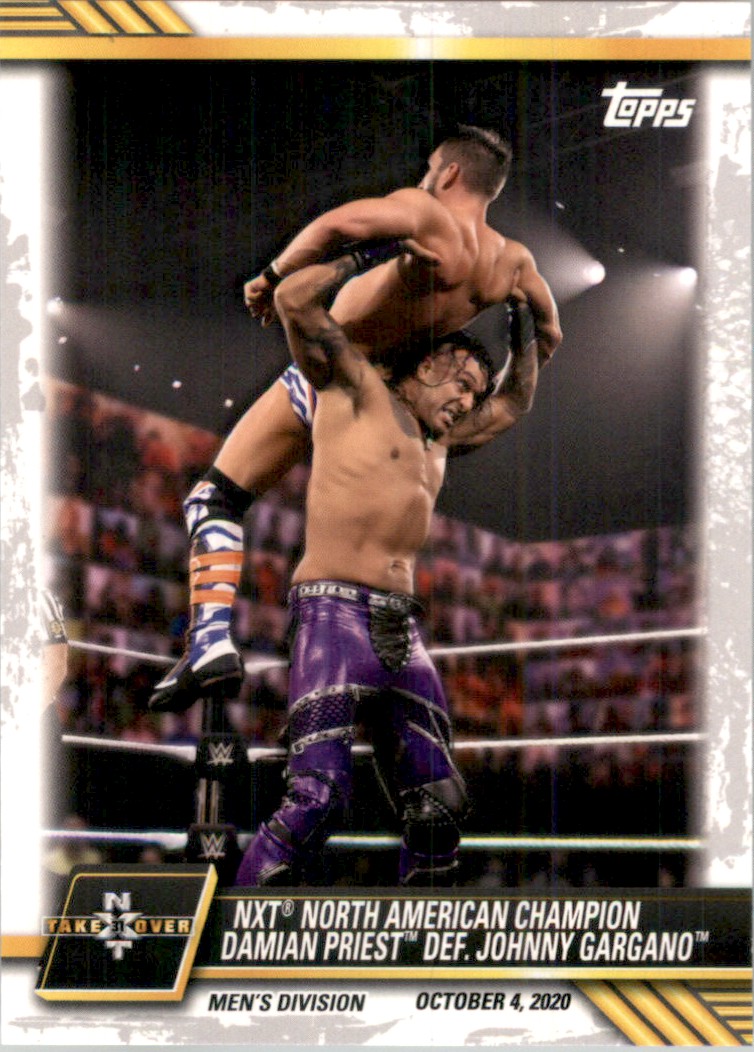 2021 Topps WWE NXT NXT North American Champion Damian Priest Def. Johnny Gargano #72 on Kronozio