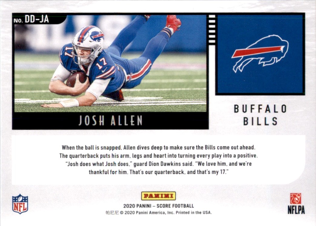 2020 Score Deep Dive Josh Allen #DDJA on Kronozio