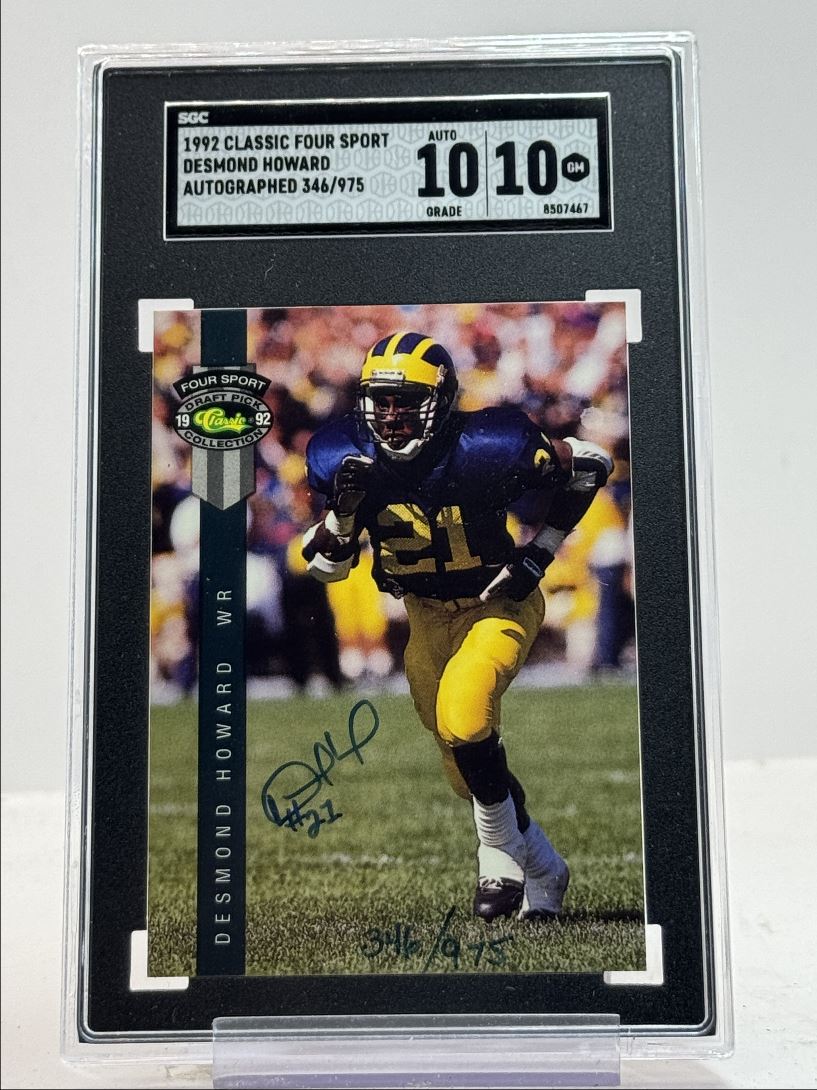 1992 CLASSIC FOUR SPORT AUTOGRAPH ROOKIE DESMOND HOWARD on Kronozio