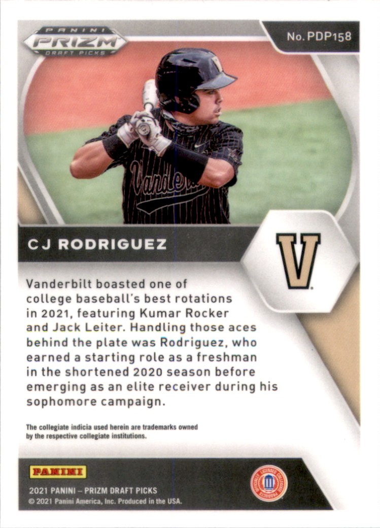 2021 Panini Prizm Draft Picks CJ Rodriguez #158 on Kronozio