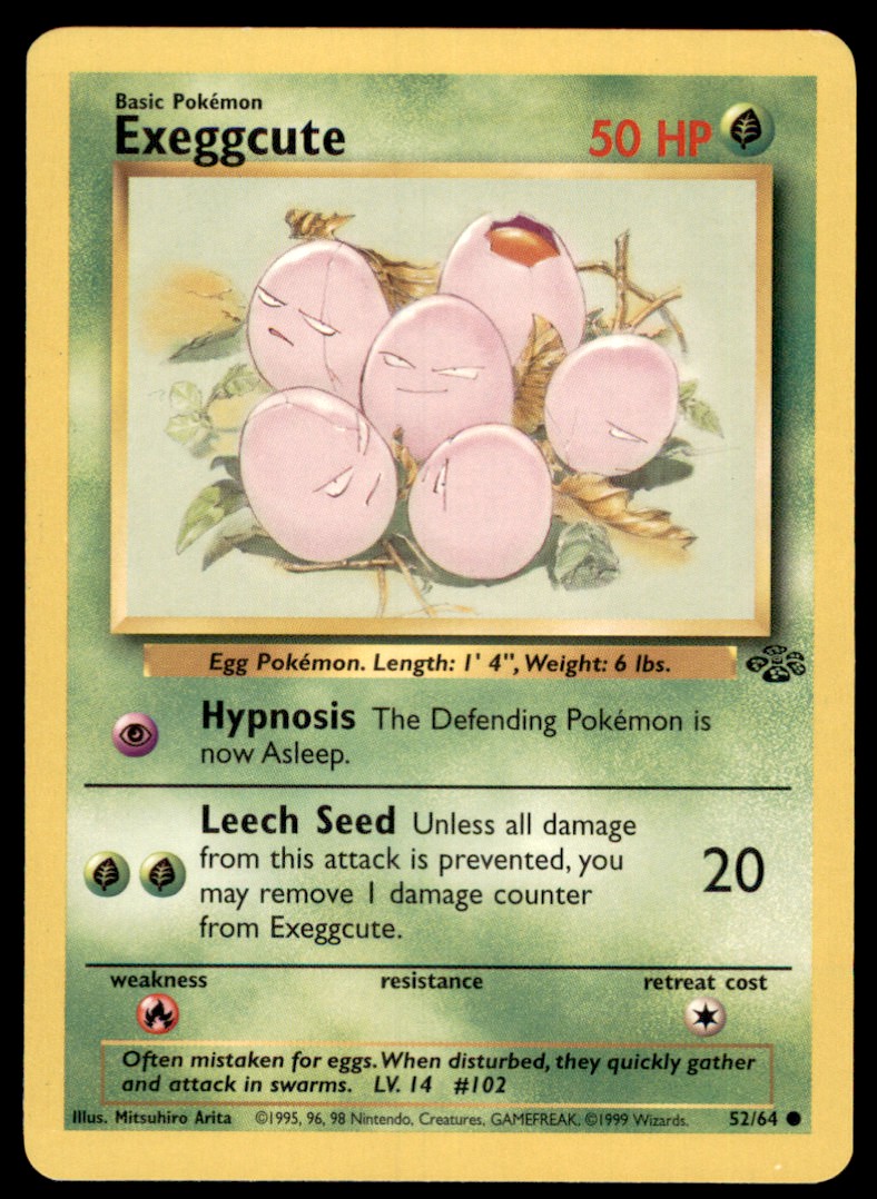 1999 Pokemon Jungle Set Exeggcute #52 on Kronozio