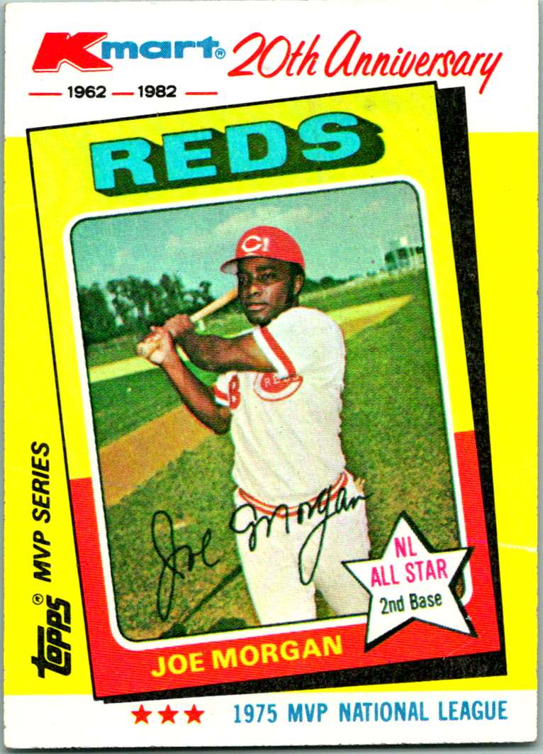 1982 Topps K-Mart 20th Anniversary Topps MVP Series Joe Morgan #28 on ...