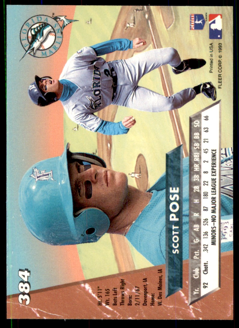 1993 Ultra Scott Pose #384 on Kronozio