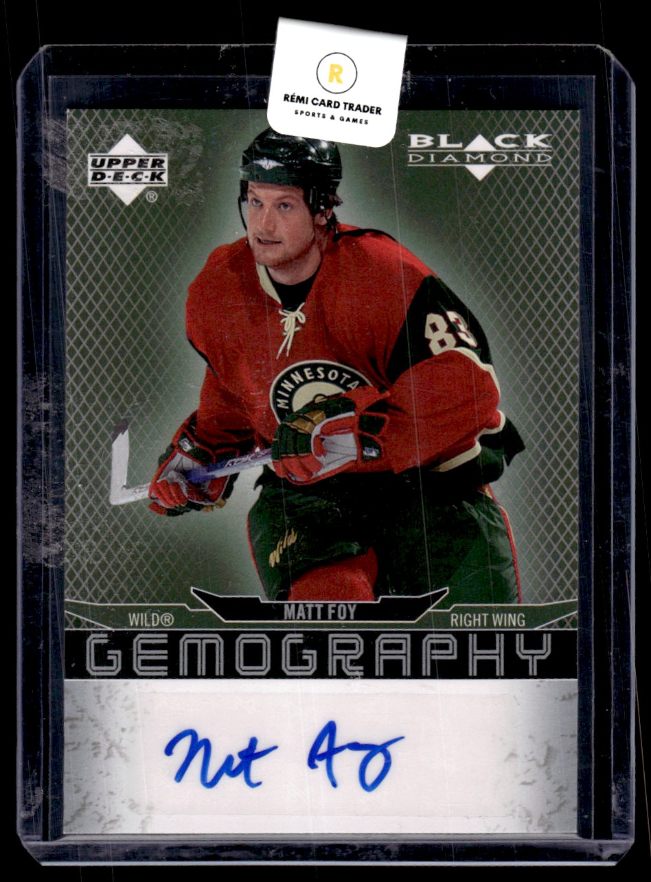 2007-08 Upper Deck Black Diamond Gemography Auto Matt Foy #G-FO on Kronozio
