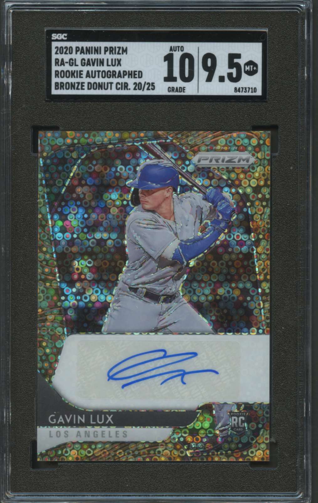 2020 Prizm Rookie Autograph Bronze Donut Circles Gavin Lux on Kronozio