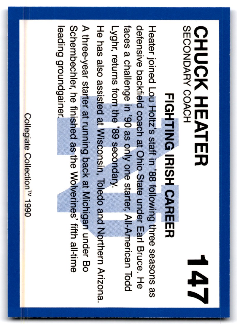 1990 Collegiate Collection Chuck Heater #147 on Kronozio