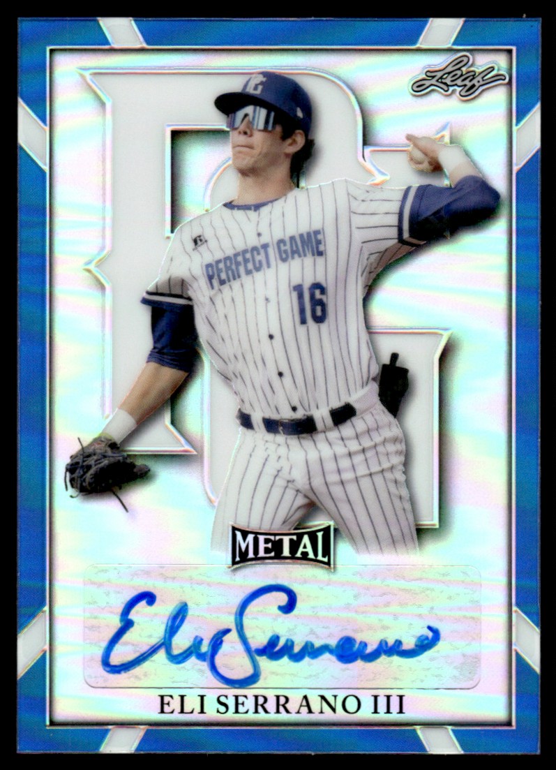 2021 Leaf Metal Perfect Game All-American Classic Blue Eli Serrano III #BA-ES3 on Kronozio