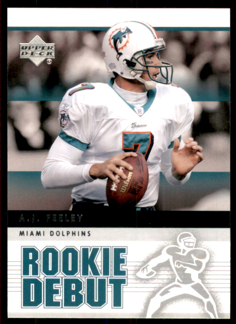 2005 Upper Deck Rookie Debut Football Card A.J. Feeley #53 on Kronozio