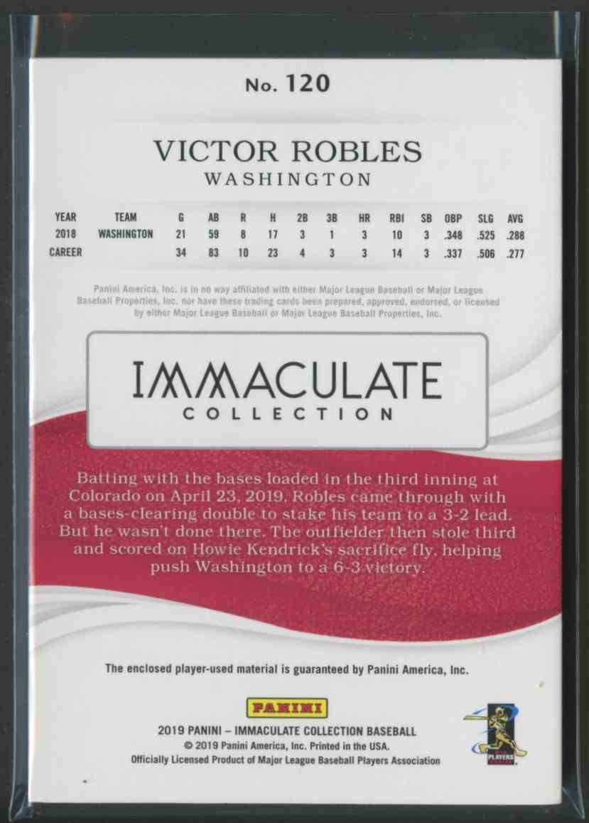 2019 Immaculate Gold Relic Victor Robles on Kronozio