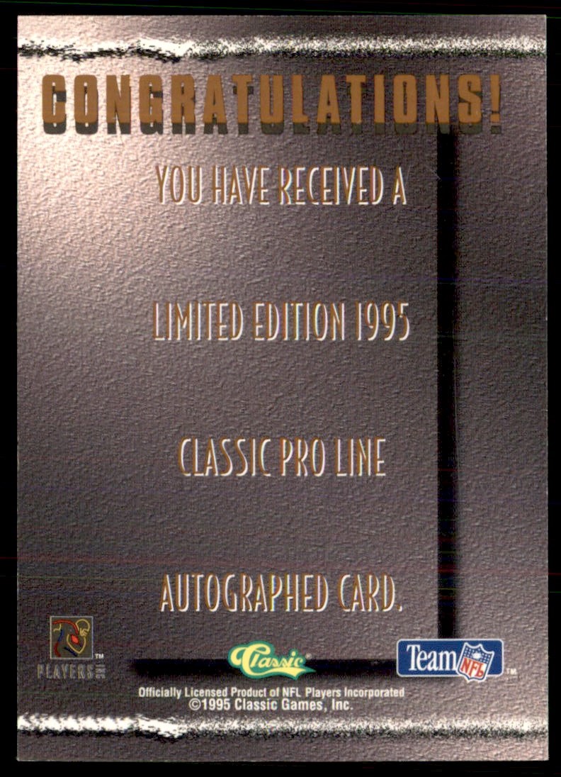 1995 Pro Line Autographs Bam Morris on Kronozio