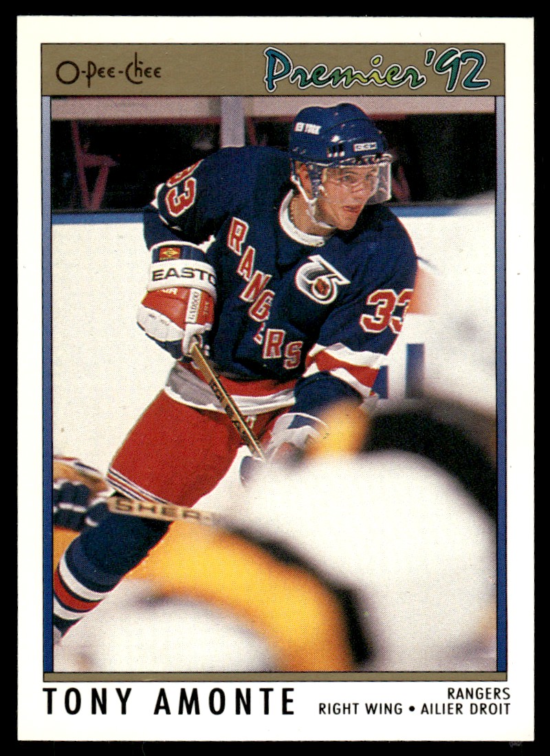 1991-92 O-Pee-Chee Premier Hot Tony Amonte #11 on Kronozio
