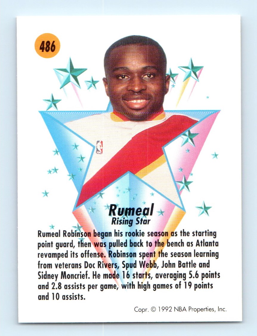 1991-92 SkyBox Rumeal Robinson #486 on Kronozio