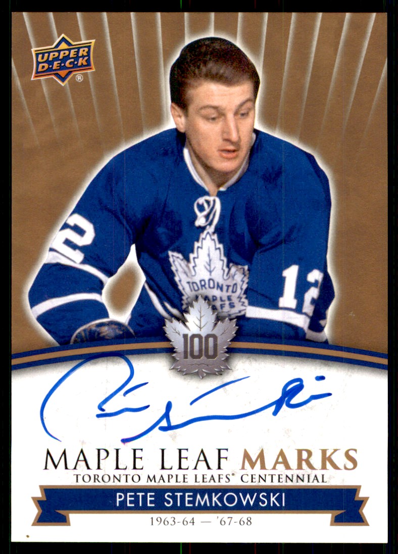 2017-18 Upper Deck Centennial Toronto Maple Leafs Marks Auto Pete ...