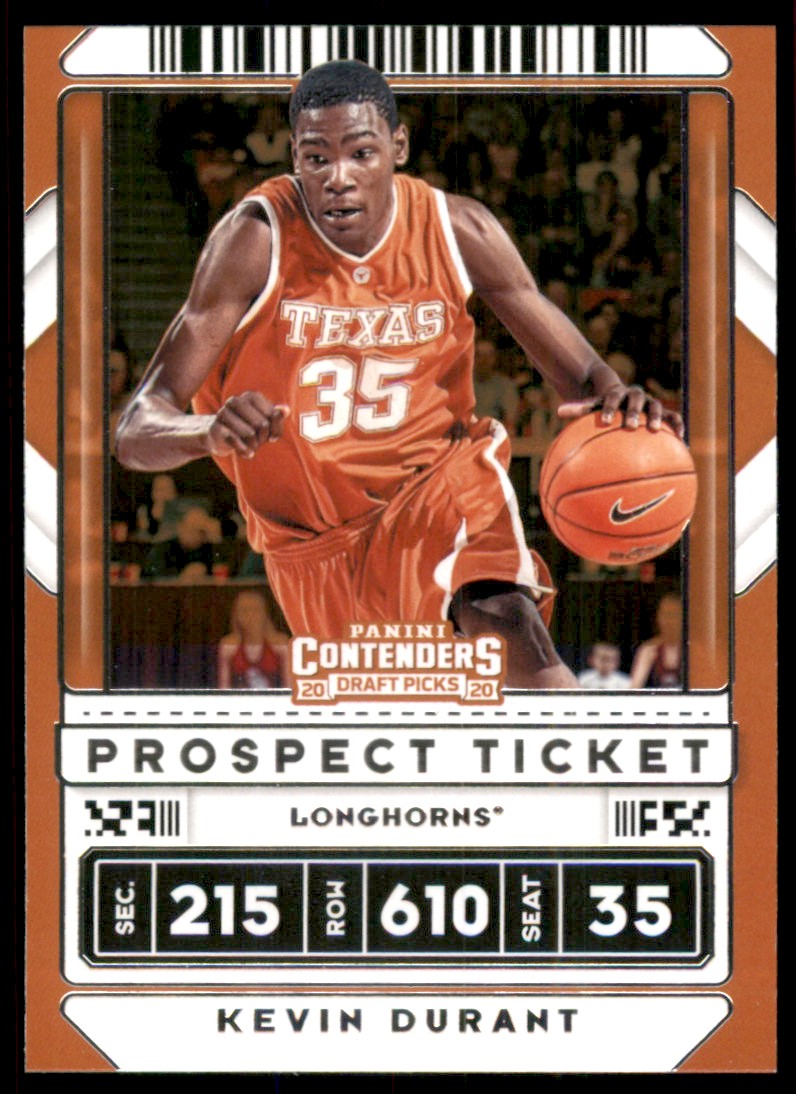2020-21 Panini Contenders Draft Picks Kevin Durant #5 on Kronozio