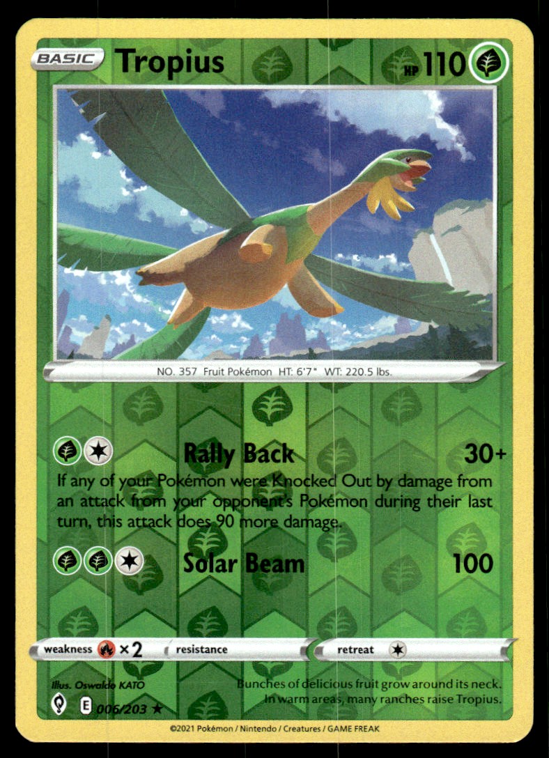 2021 Sword & Shield - Evolving Skies Tropius #6 on Kronozio