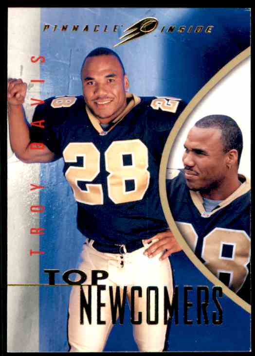 1997 Pinnacle Inside Troy Davis RC #140 on Kronozio