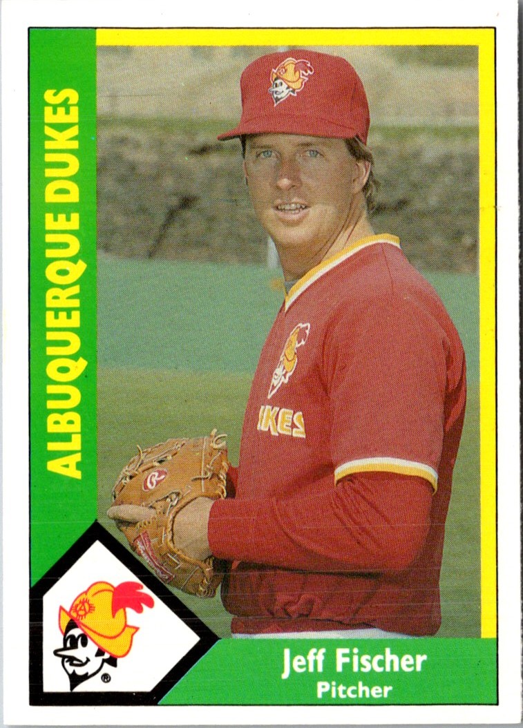 1990 CMC Albuquerque Dukes Jeff Fischer #3 on Kronozio