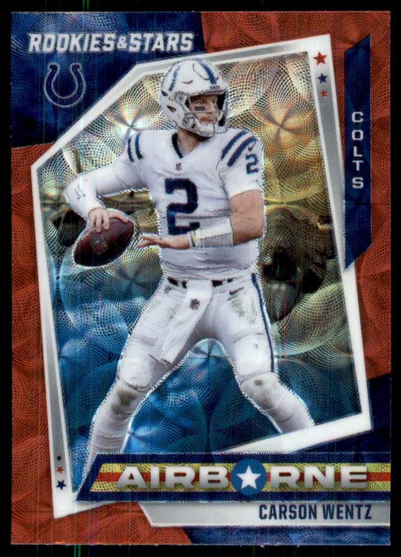 2021 Rookies and Stars Airborne Red Scope Carson Wentz #15 on Kronozio