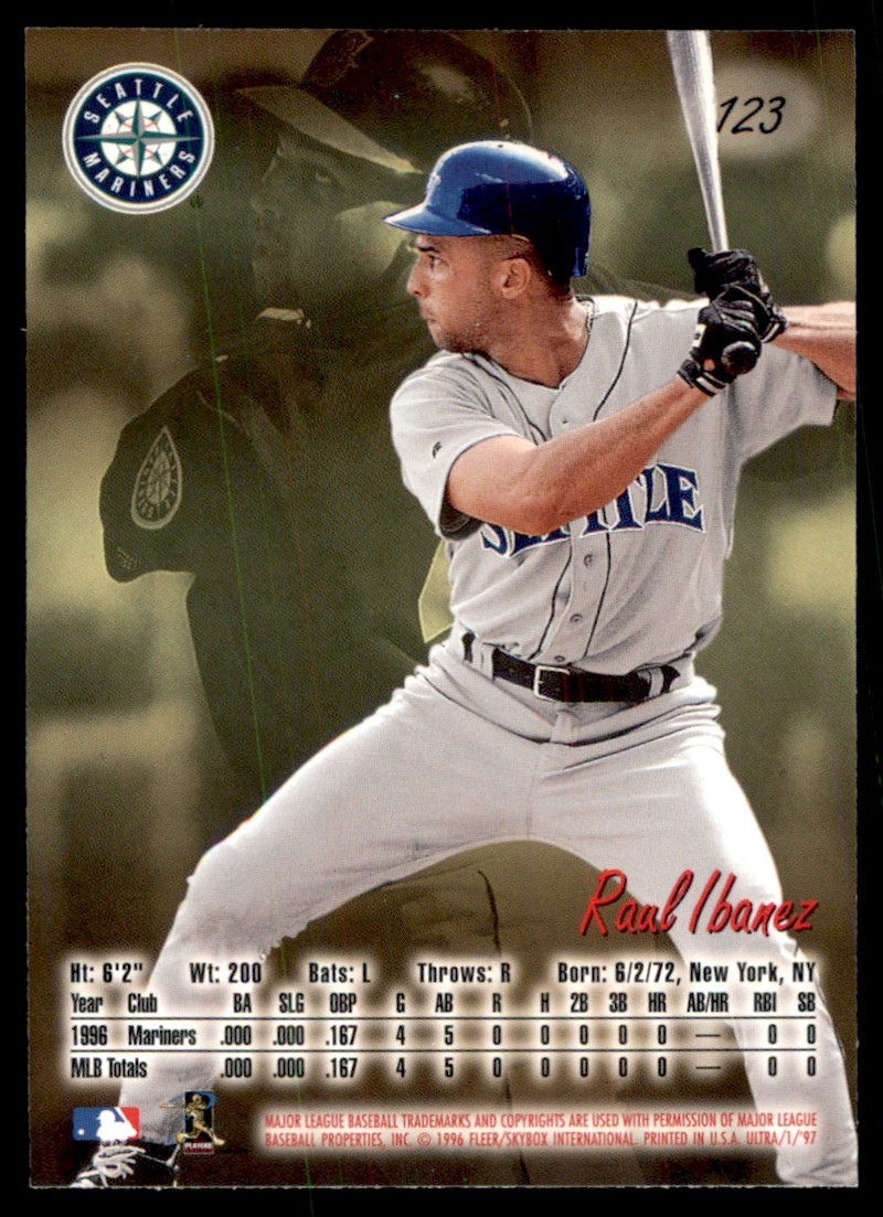 1997 Ultra Raul Ibanez #123 on Kronozio