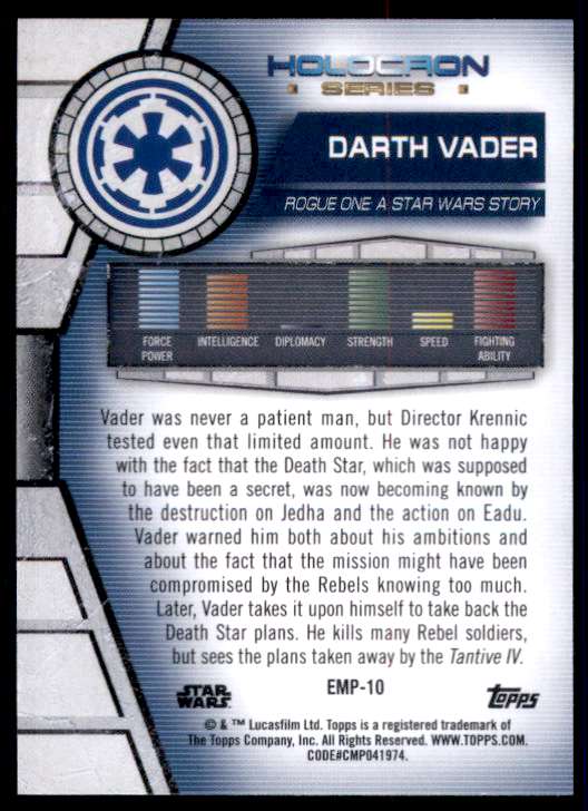 2020 Star Wars Holocron Darth Vader #EMP-10 on Kronozio
