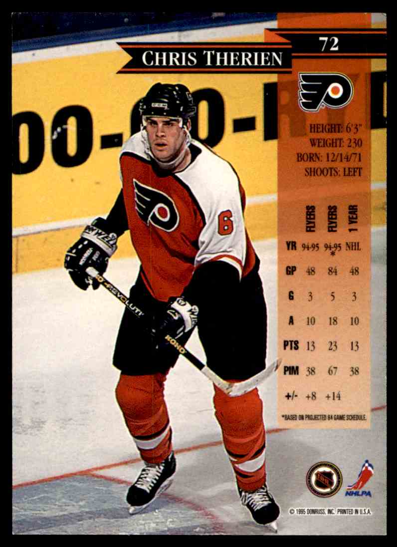 1995-96 Donruss Chris Therien #72 on Kronozio