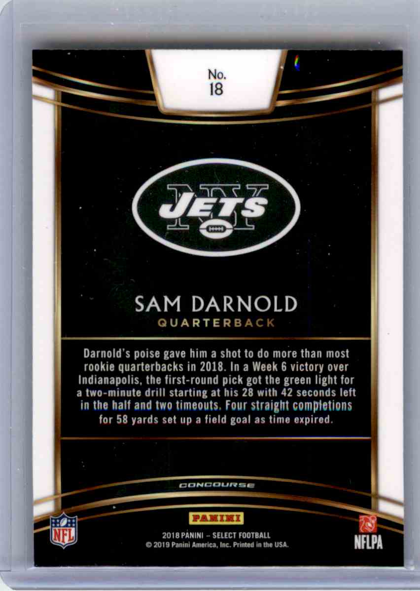 2018 Panini Select Sam Darnold #2 on Kronozio