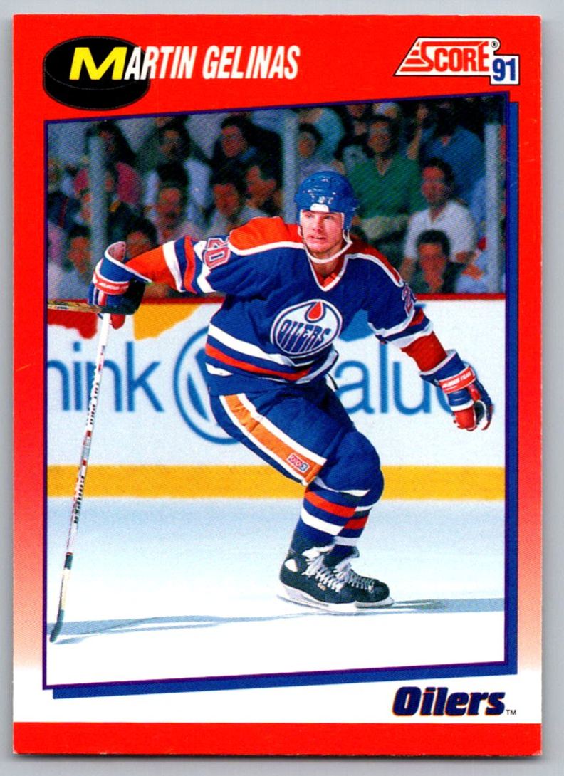 1991-92 Score Canadian Bilingual Martin Gelinas #159 on Kronozio