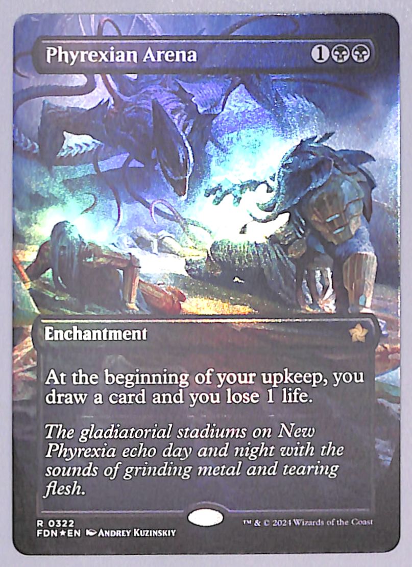 2024 Foundations - Borderless Foil Phyrexian Arena #322 on Kronozio