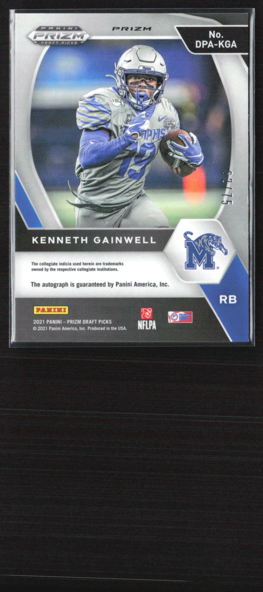 2021 Panini Prizm Draft Blue Ice Kenneth Gainwell #DPA-KGA on Kronozio