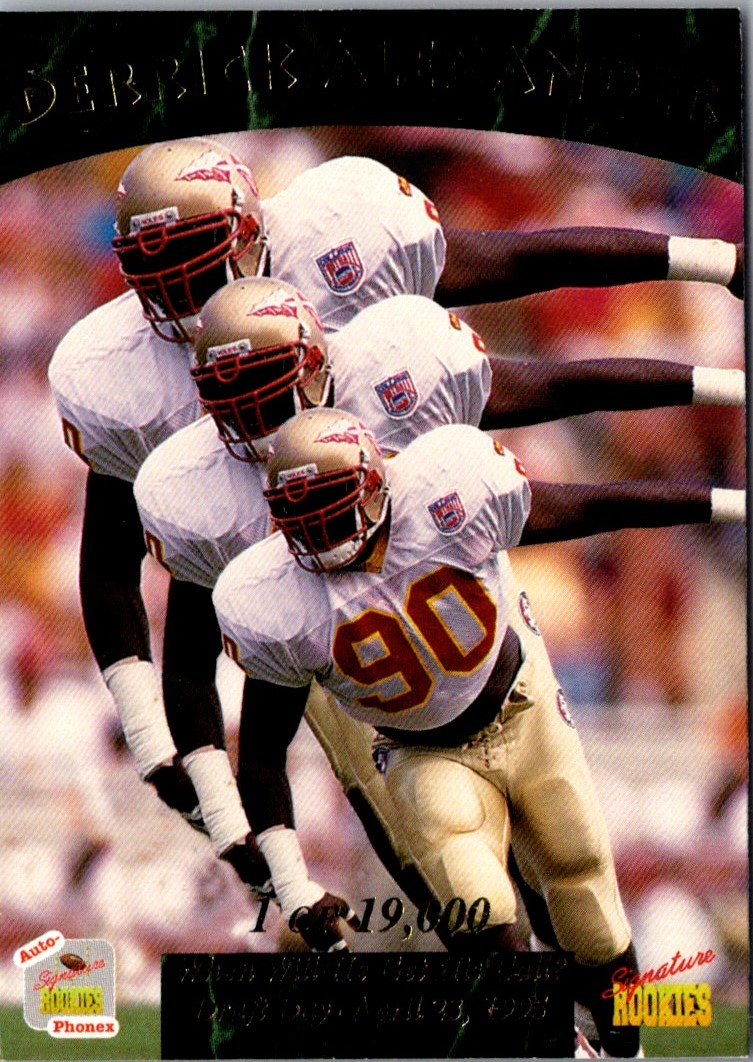 1995 Signature Rookies Auto-Phonex Derrick Alexander #5 on Kronozio