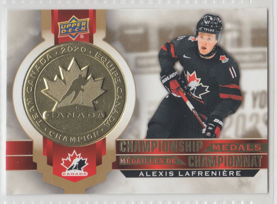 2021-22 Upper Deck Tim Hortons Team Canada Championship Medals alexis ...
