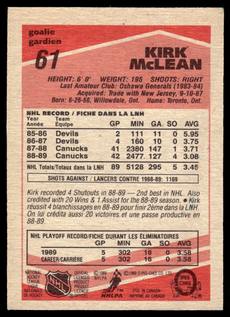 1989-90 O-Pee-Chee Steve Leach #67 on Kronozio