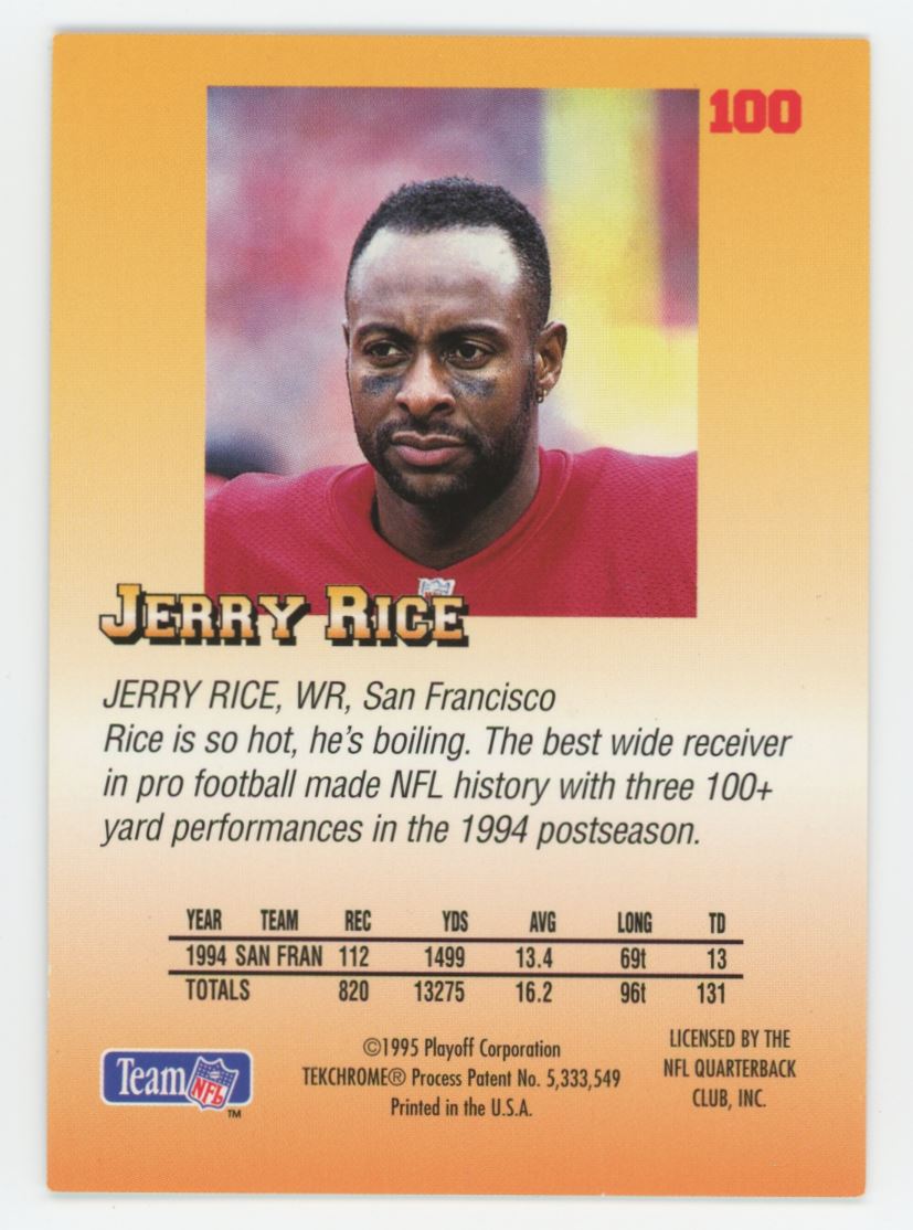 1995 Playoff Prime Jerry Rice #100 on Kronozio