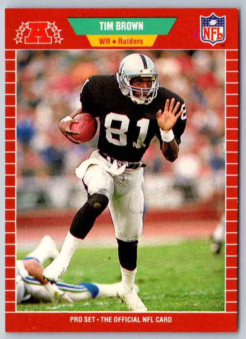 1989 NFL Proset Tim Brown #183 on Kronozio