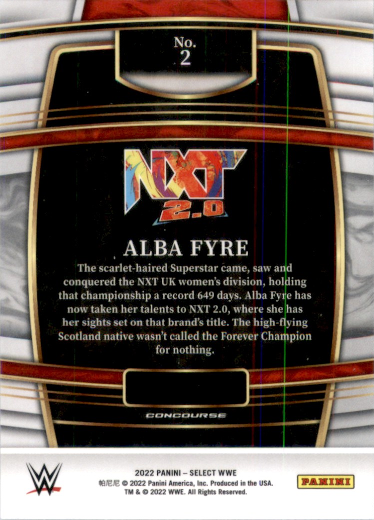 2022 Select WWE Alba Fyre #2 on Kronozio