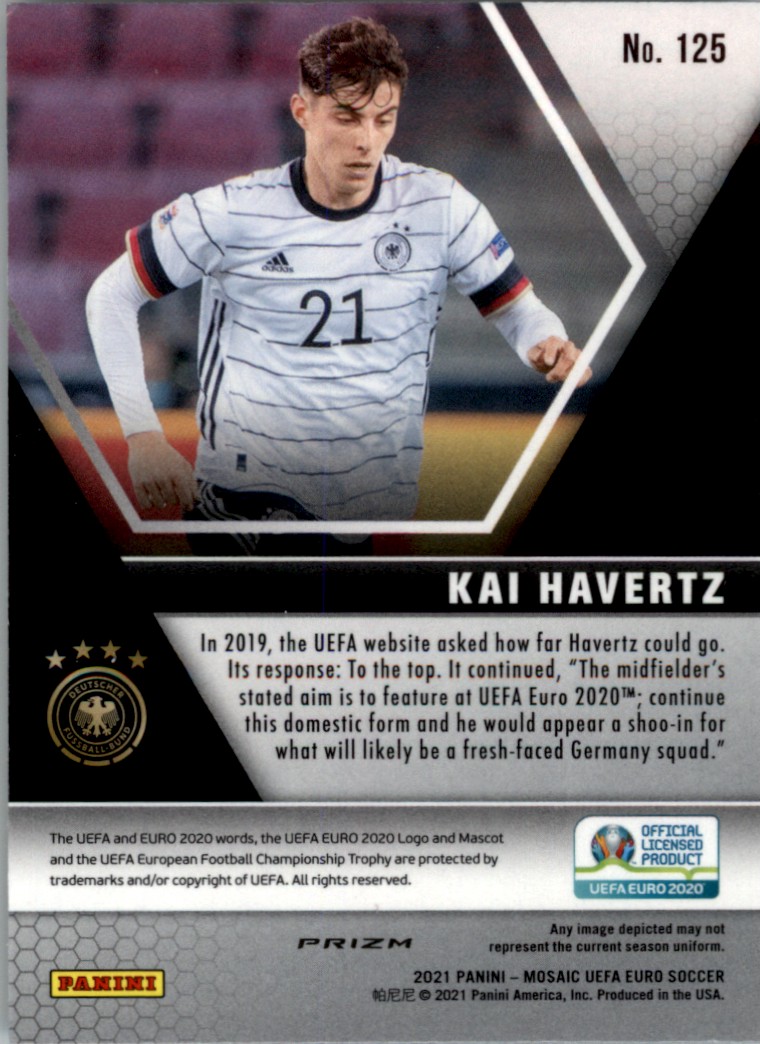 2021 Panini Mosaic UEFA EURO 2020 Green Kai Havertz #125 on Kronozio