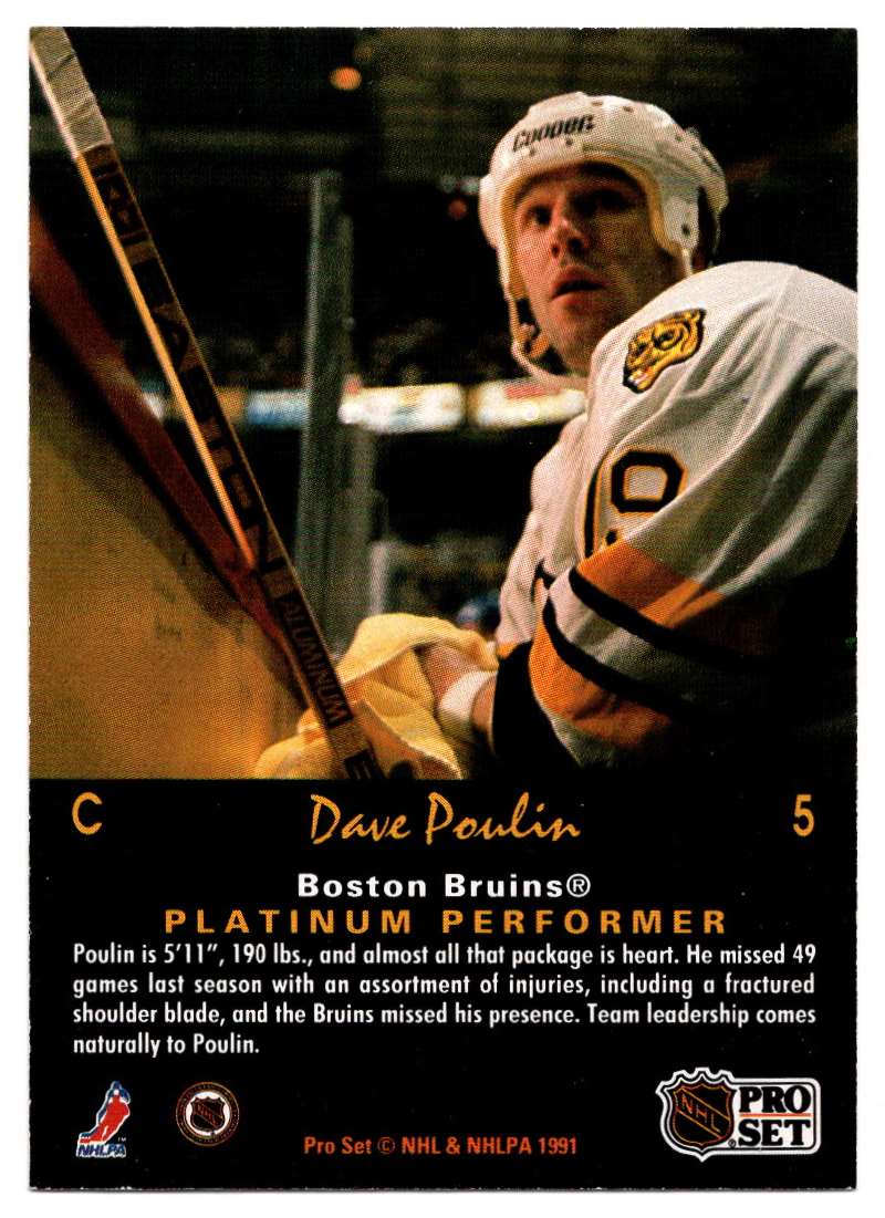 1991-92 Pro Set Platinum Dave Poulin #5 on Kronozio