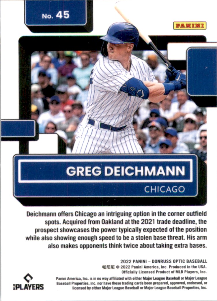 2022 Donruss Optic Greg Deichmann RR RC #45 on Kronozio