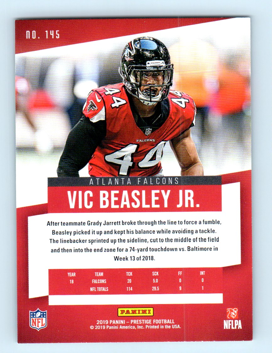 2019 Panini Prestige Vic Beasley Jr. #145 on Kronozio