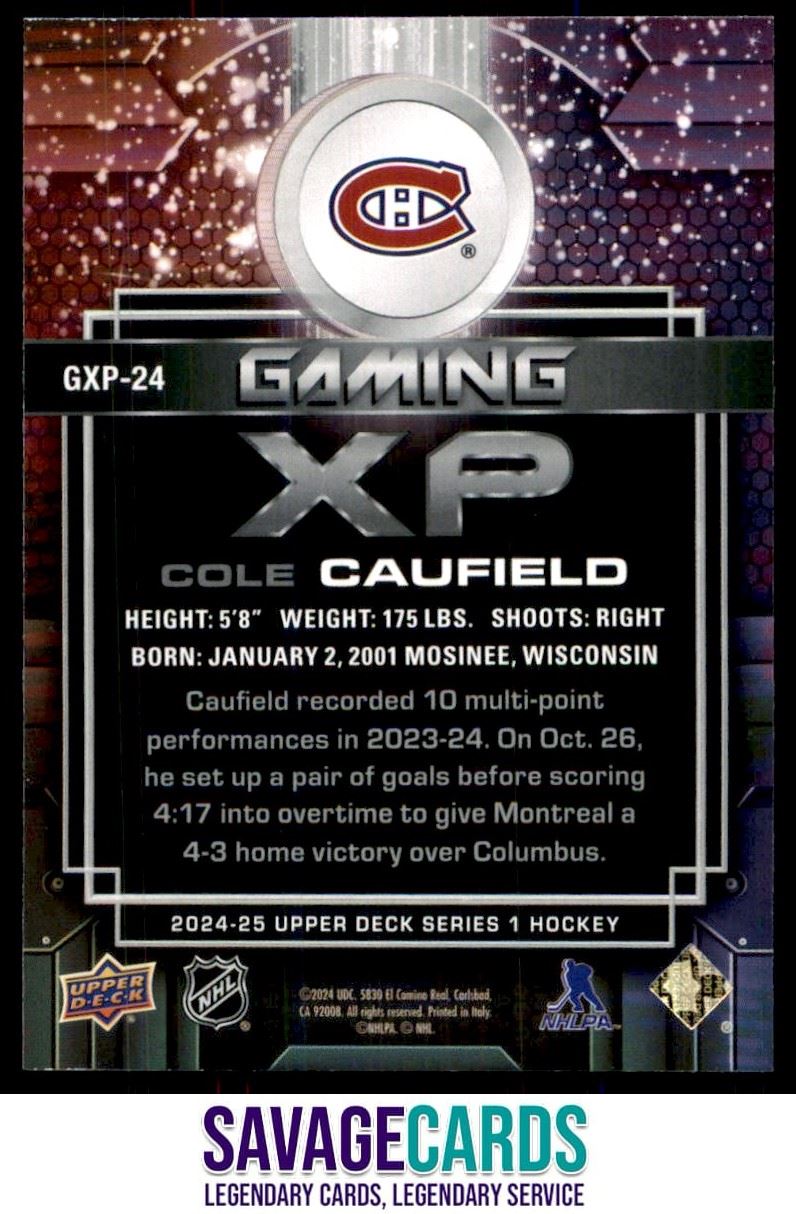 2024-25 Upper Deck Gaming XP Cole Caufield #GXP-24 on Kronozio