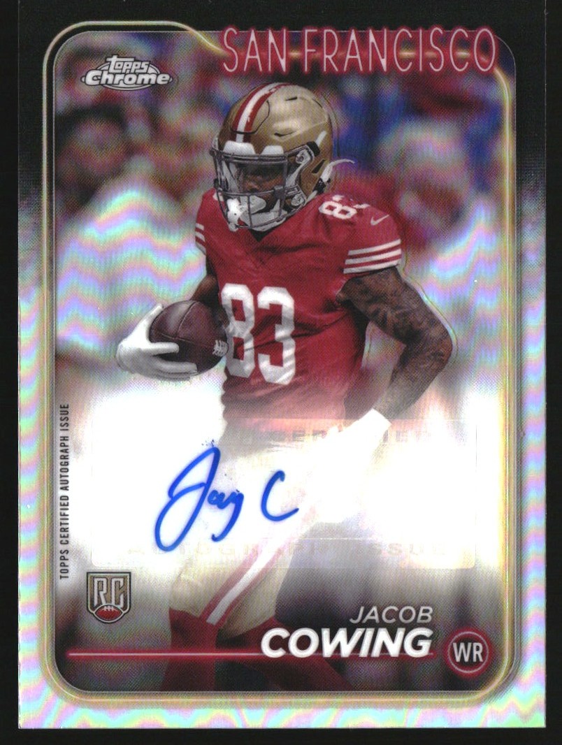JACOB COWING 2024 TOPPS CHROME REFRACTOR VARIATION AUTO #RA-JC RC AUTO ...