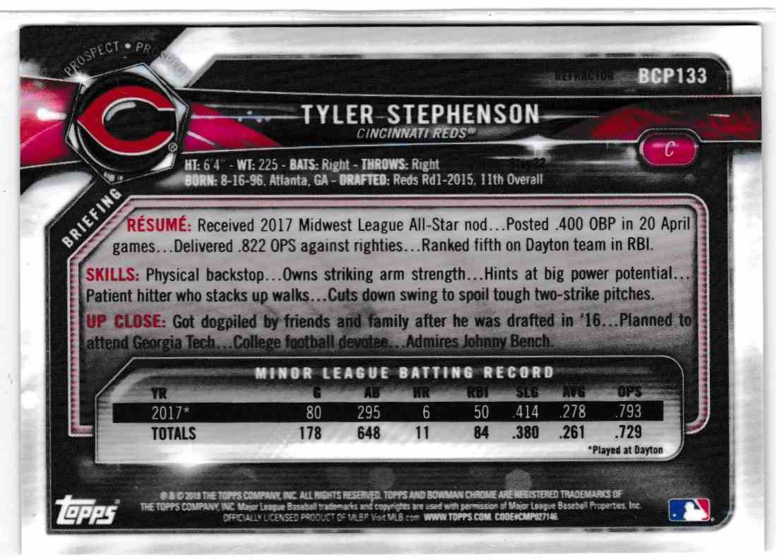 2018 Topps Bowman Tyler Stephenson #BCP133 on Kronozio