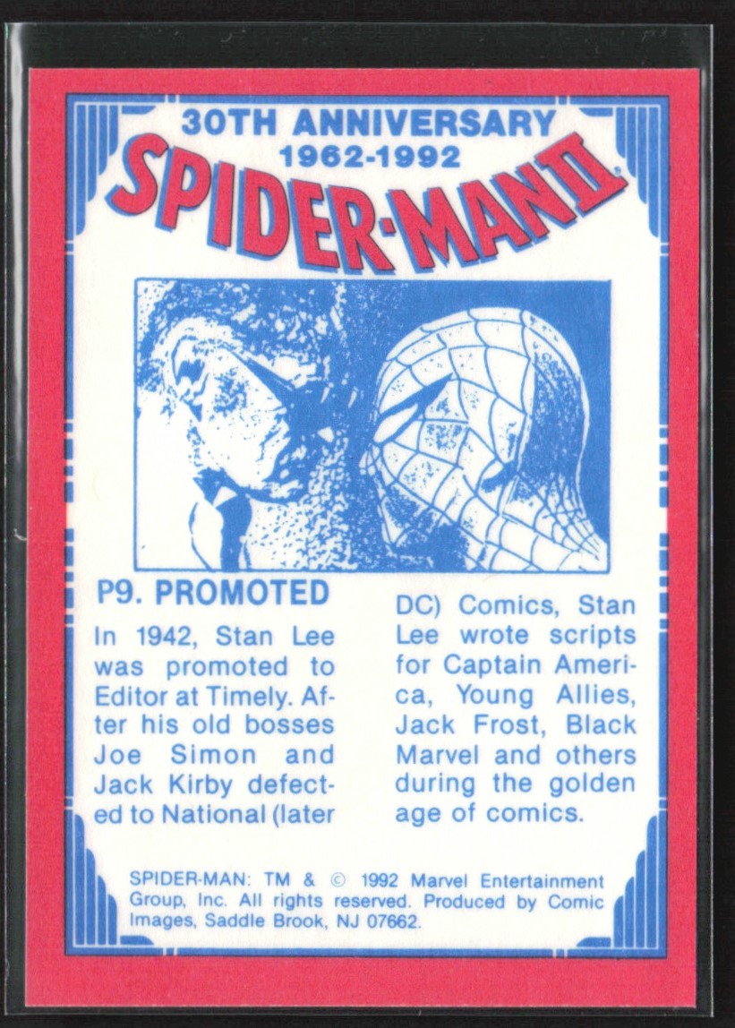 1992 Marvel 30th Anniversary Prism Spider-Man #P9 on Kronozio