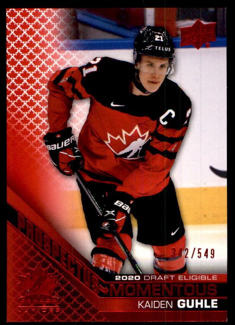 2022-23 Upper Deck Team Canada Juniors Prospectus Momentous Red Kaiden ...