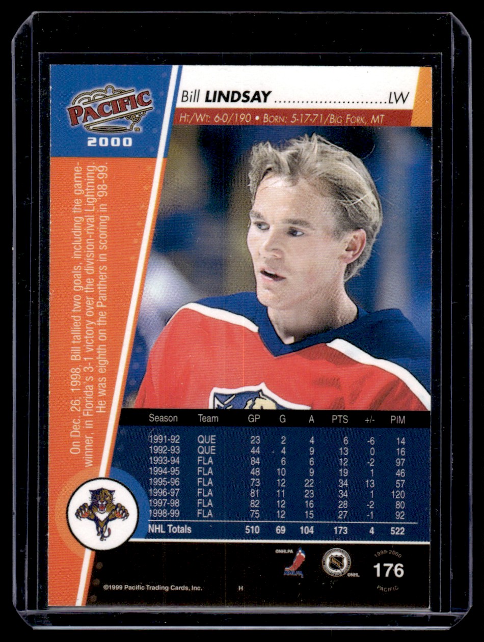 1999-00 Pacific Blue Premier Date Bill Lindsay #176 on Kronozio