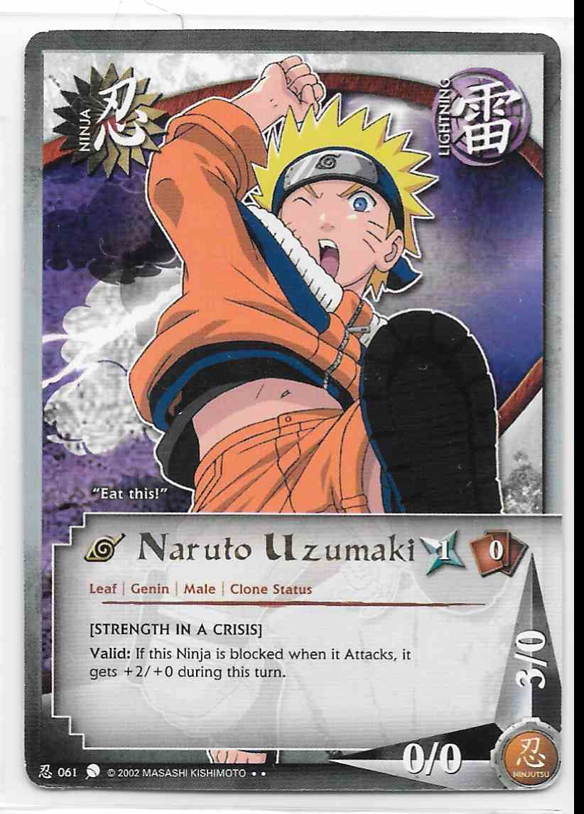 2002 Naruto Ccg Tcg Card Game Naruto Uzumaki Rare Eat This Curse Of The 2002 Naruto Ccg Tcg Card Game Naruto Uzumaki Rare Eat This Curse Of The