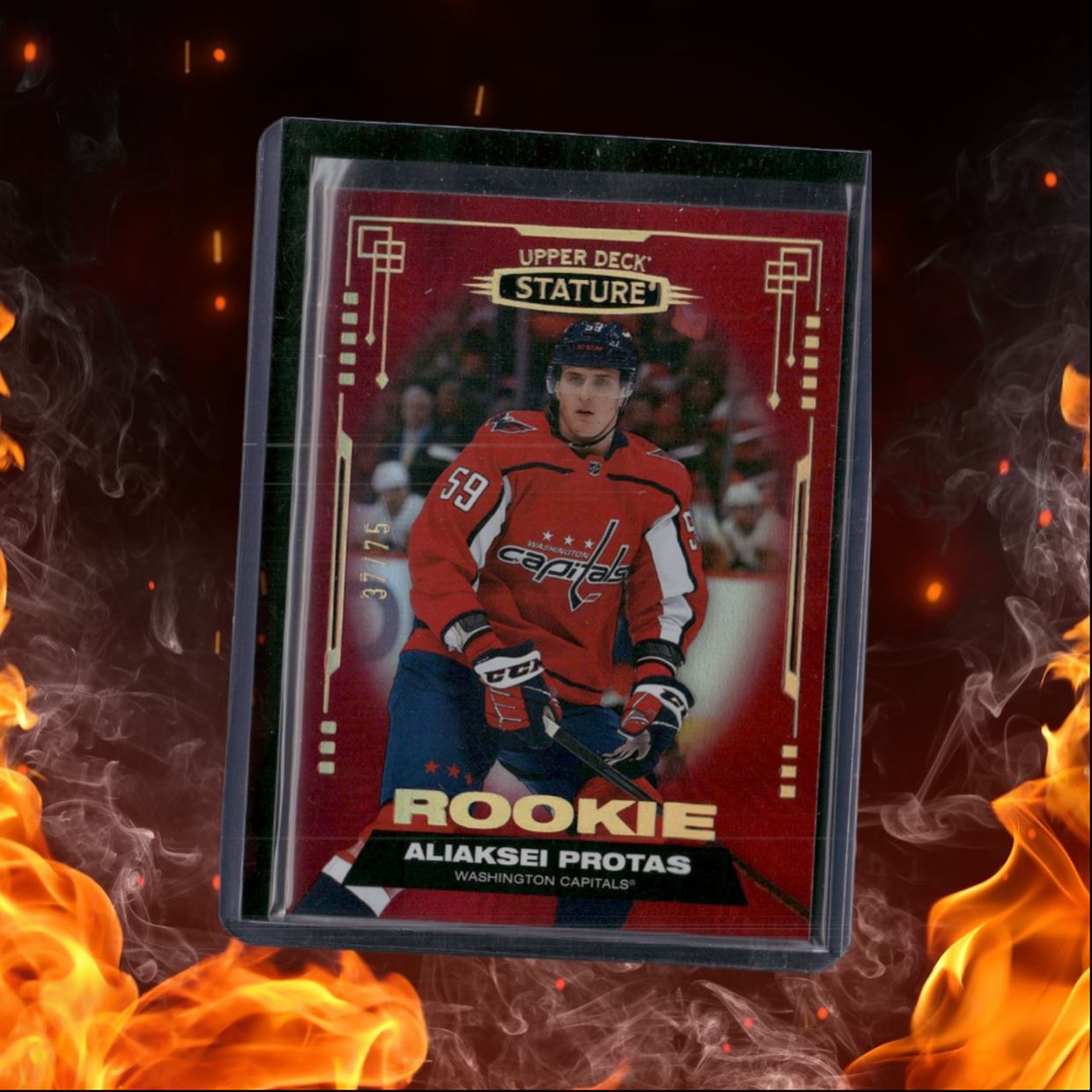 2021-22 Upper Deck Stature Aliaksei Protas Red #154 on Kronozio